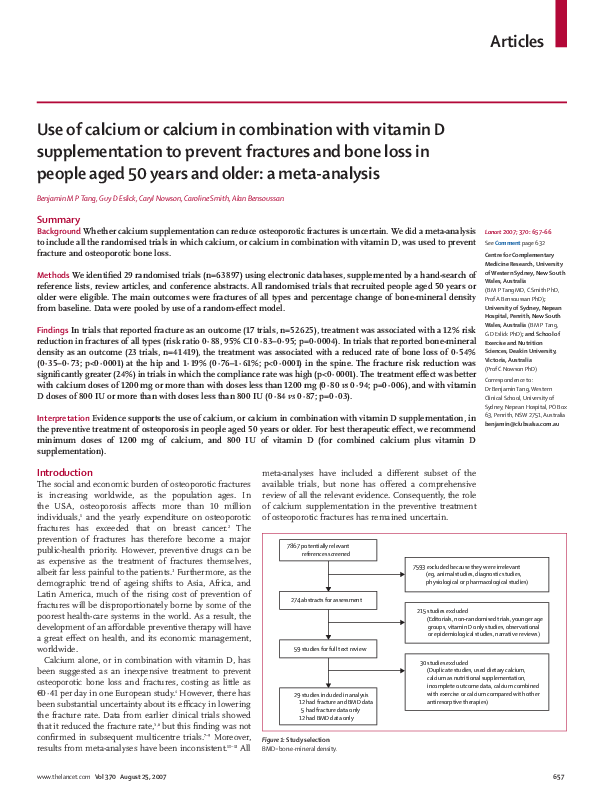 (PDF) Use of calcium or calcium in combination with vitamin D ...