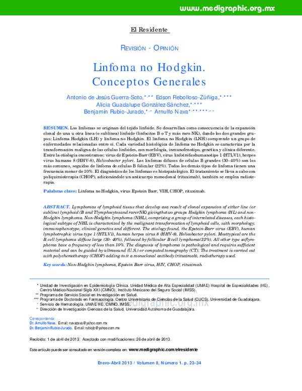 (PDF) Linfoma no Hodgkin. Conceptos Generales