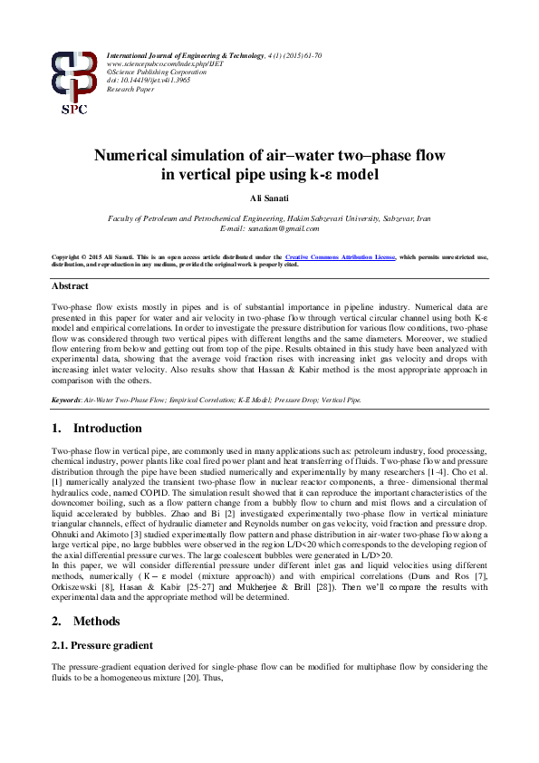 (PDF) Numerical Simulation of Air-Water Two Phase Flow Over Coanda ...