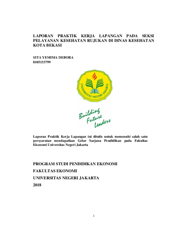 (PDF) Laporan Praktik Kerja Lapangan Pada Seksi Pelayanan Kesehatan ...
