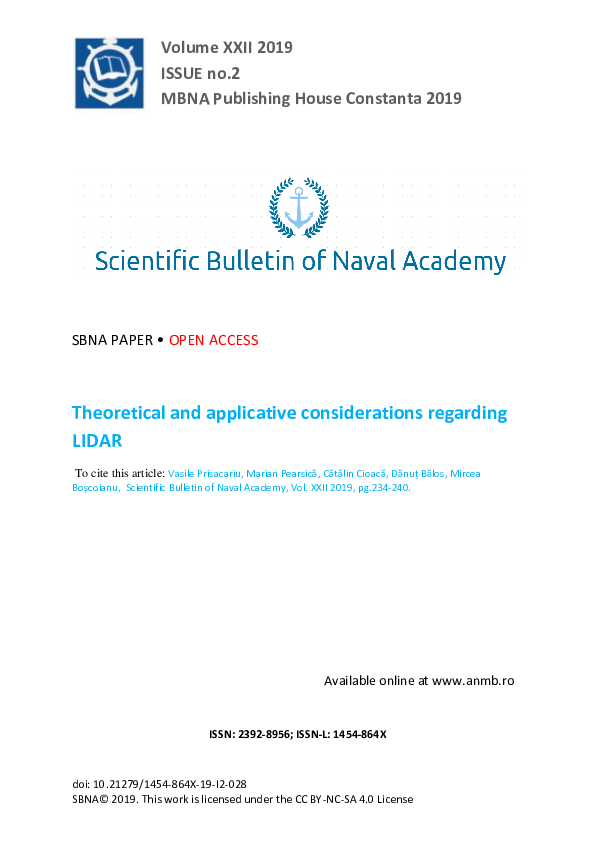 (PDF) Theoretical and applicative considerations regarding LIDAR (PDF) Theoretical and applicative considerations regarding LIDAR