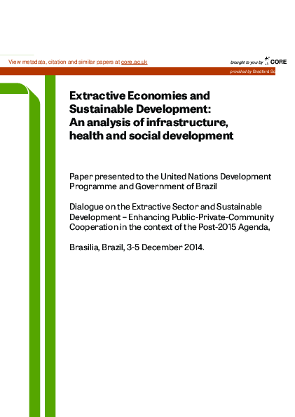 (PDF) Extractive economies and Sustainable Development: An Analysis of ...