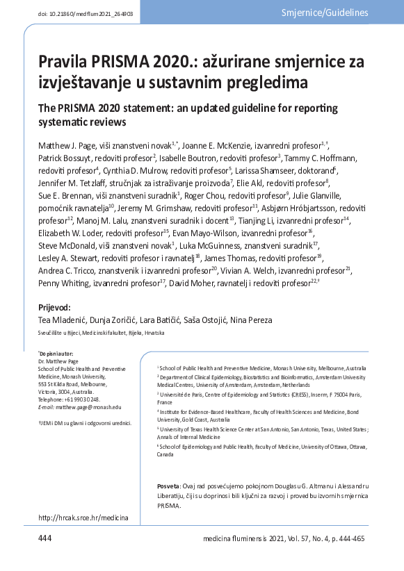 (PDF) Pravila PRISMA 2020