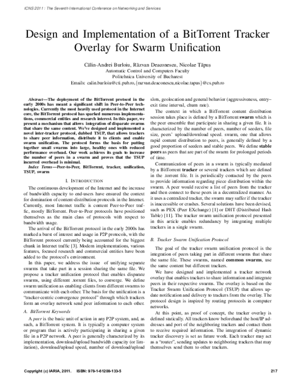 (PDF) Design and Implementation of a BitTorrent Tracker Overlay for ...