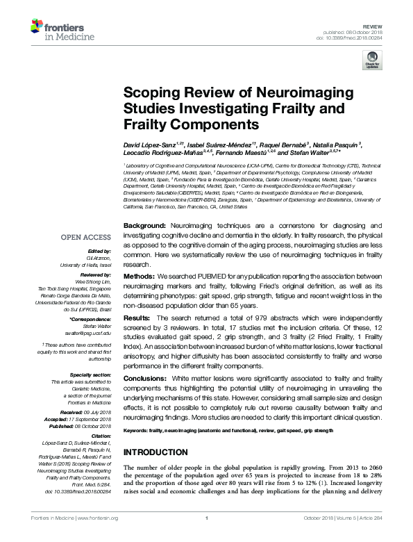 (PDF) Scoping Review of Neuroimaging Studies Investigating Frailty and ...