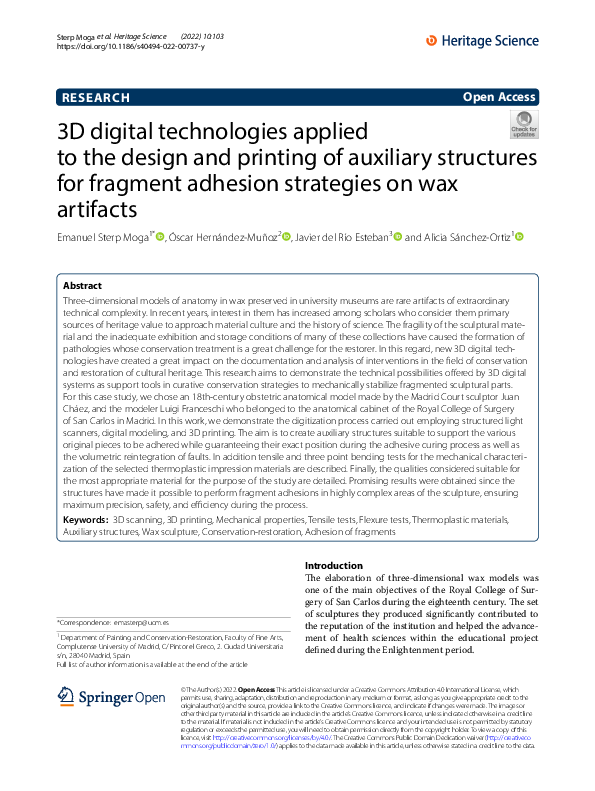 (PDF) 3D digital technologies applied to the design and printing of ...