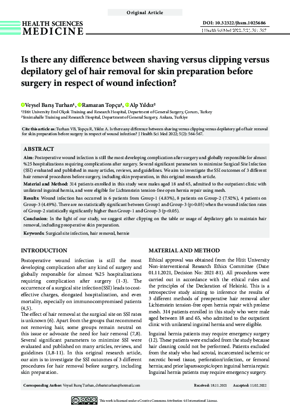 (PDF) Is there any difference between shaving versus clipping versus ...