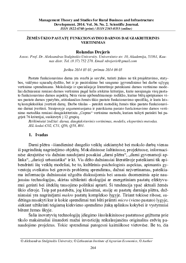 (PDF) Multi-criteria assessment of agricultural buildings ... (PDF) Multi-criteria assessment of agricultural buildings ...