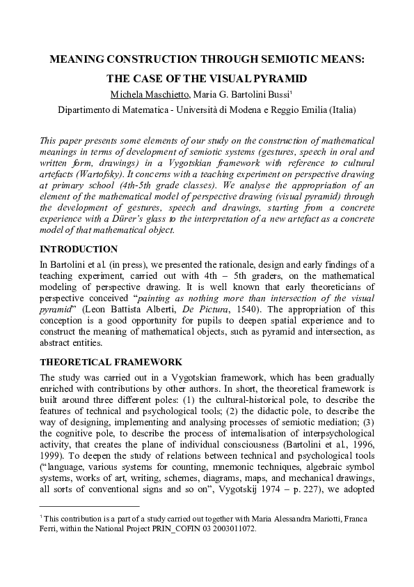 (PDF) Meaning Construction Through Semiotic Means: The Case of the ...