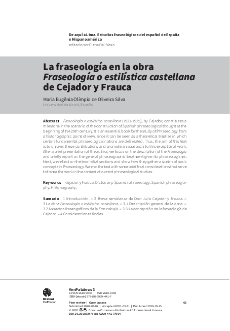 (PDF) La fraseología en la obra Fraseología o estilística castellana de ...