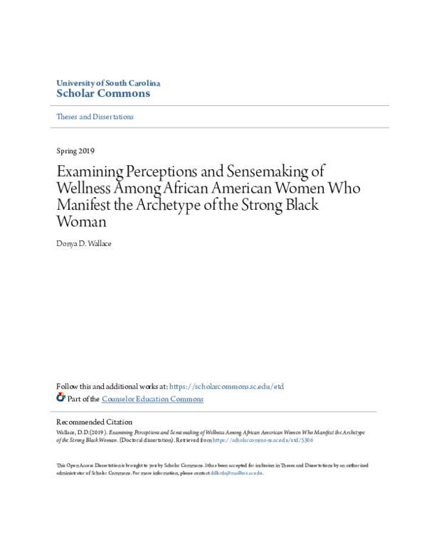 (PDF) Examining Perceptions and Sensemaking of Wellness Among African ...