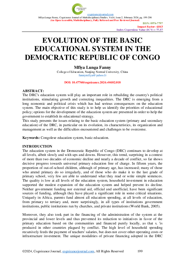 (PDF) EVOLUTION OF THE BASIC EDUCATIONAL SYSTEM IN THE DEMOCRATIC ...
