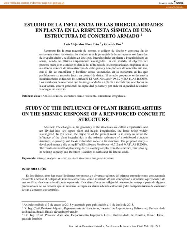 (PDF) Estudio de la influencia de las irregularidades en planta en la ...