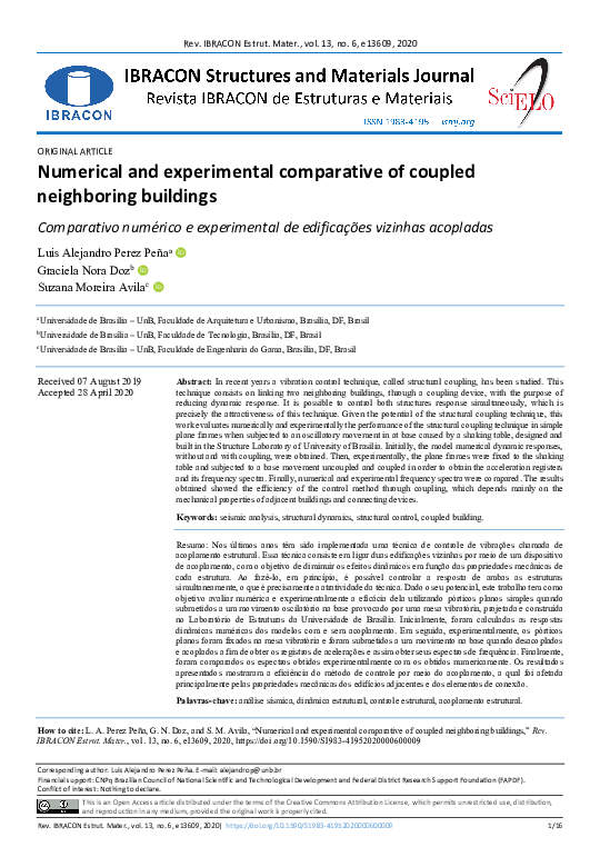 (PDF) Comparative Study of Coupled Building Dynamics