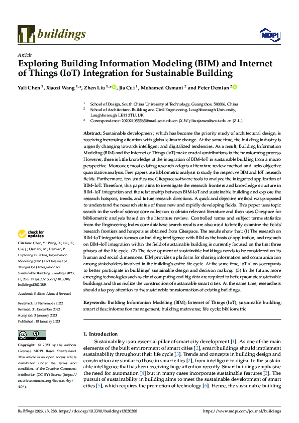 (PDF) Exploring Building Information Modeling (BIM) and Internet of ...