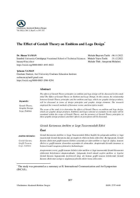 (PDF) The Effect of Gestalt Theory on Emblem and Logo Design