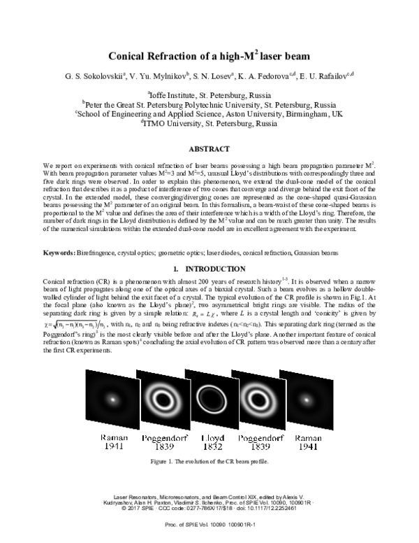 (PDF) Conical refraction of a high-M2 laser beam