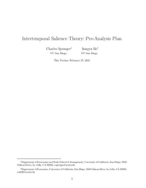 (PDF) Intertemporal Salience Theory
