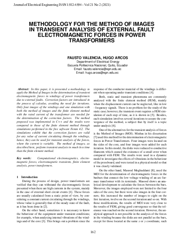 (PDF) Methodology for the Method of Images in Transient Analysis of External Fault ...