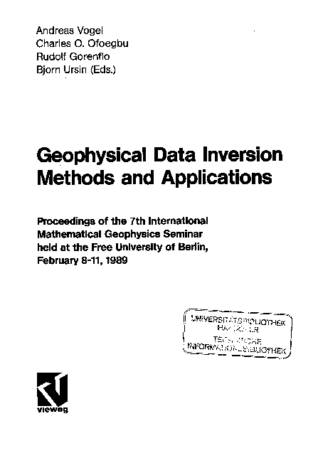 (PDF) Geophysical Data Inversion Methods and Applications