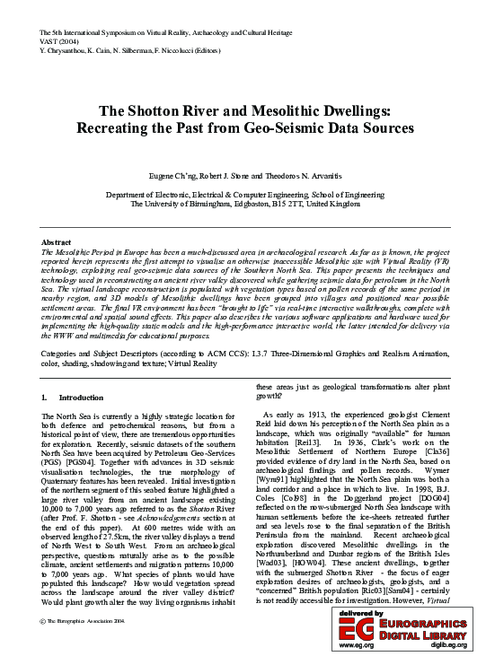 (PDF) The Shotton River and Mesolithic Dwellings: Recreating the Past ...