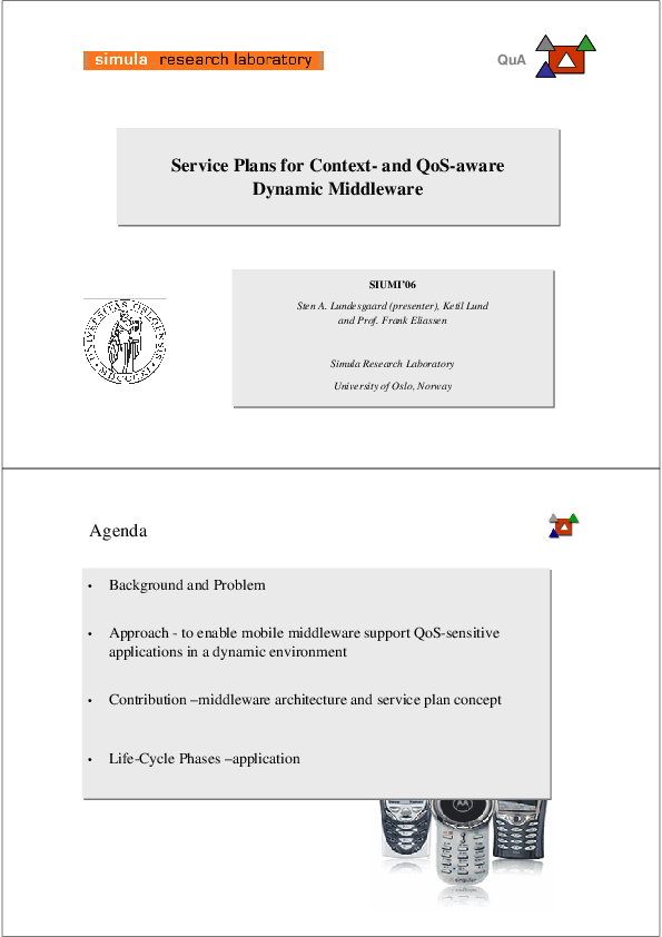 Pdf Service Plans For Context And Qos Aware Dynamic Middleware 8720