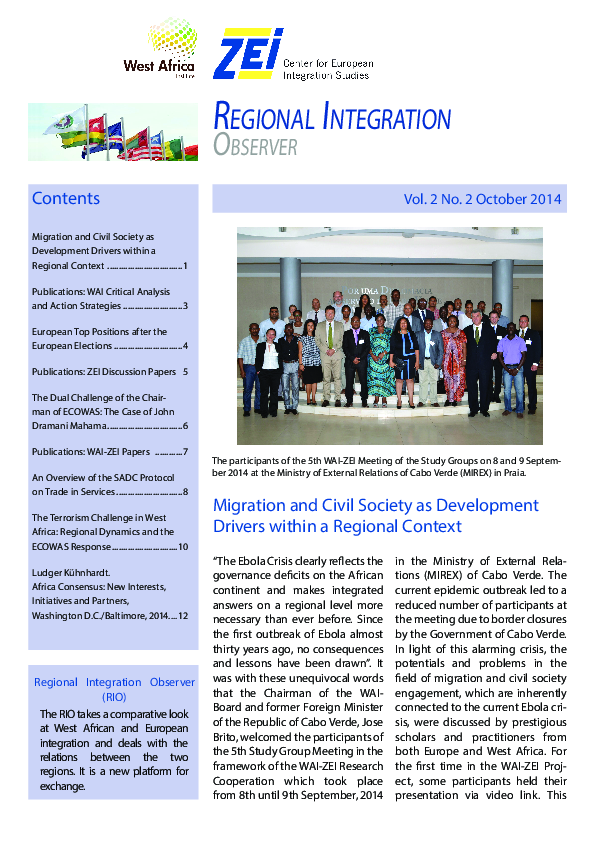 (PDF) Regional Integration Observer (RIO)