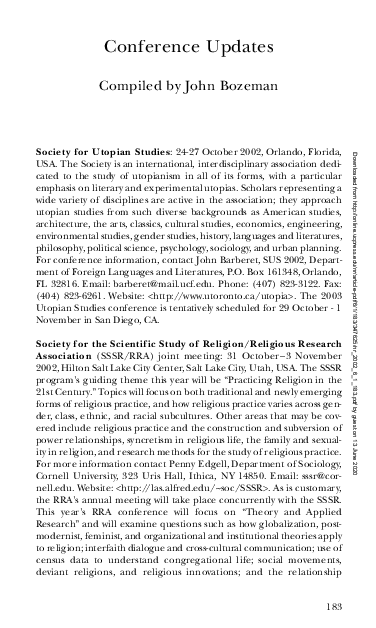 (PDF) Conference Updates