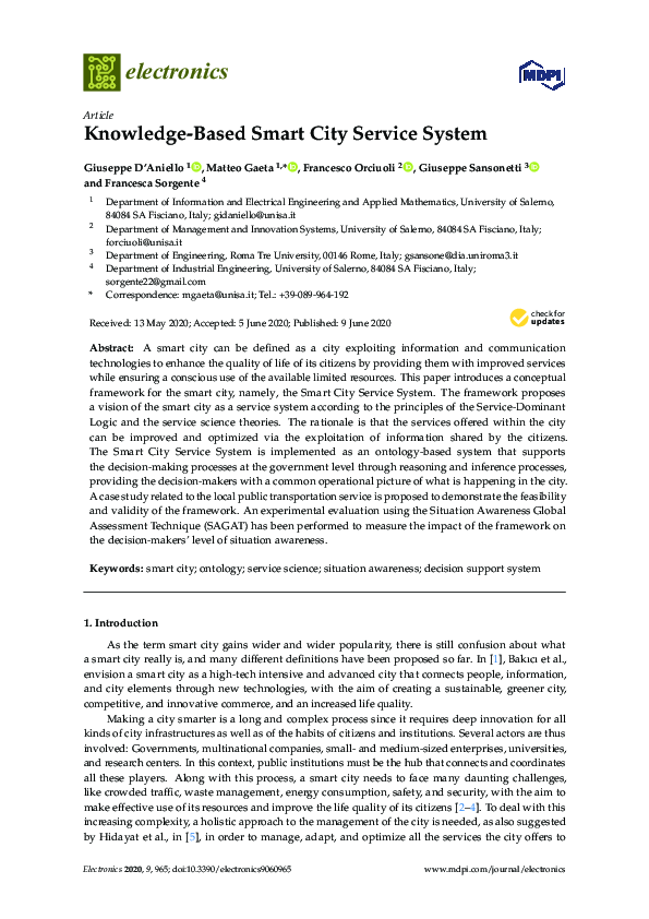 (PDF) Knowledge-Based Smart City Service System