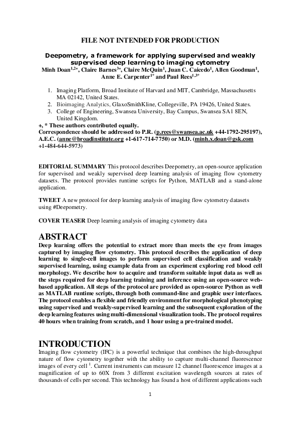 Pdf Deepometry A Framework For Applying Supervised And Weakly Supervised Deep Learning To