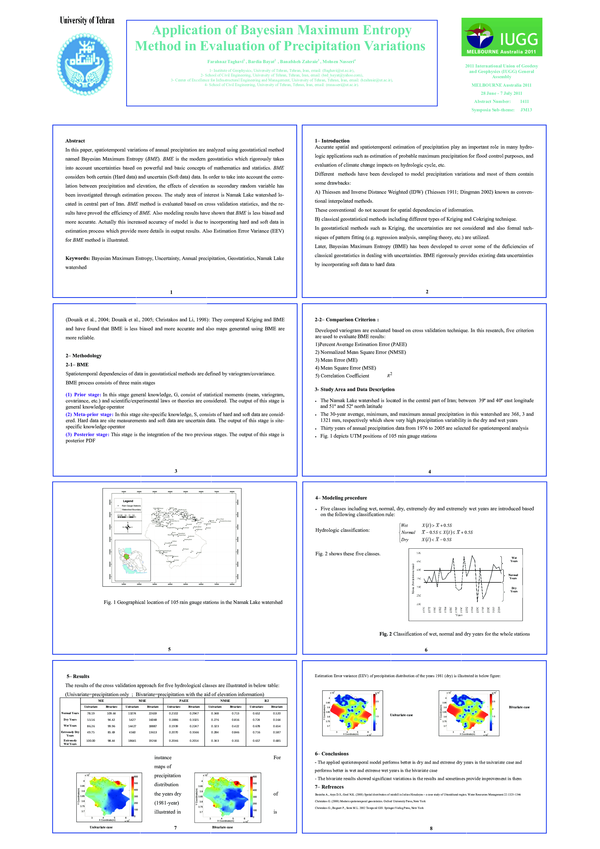 Pdf Application Of Bayesian Maximum Entropy Method In Evaluation Of Precipitation Patterns