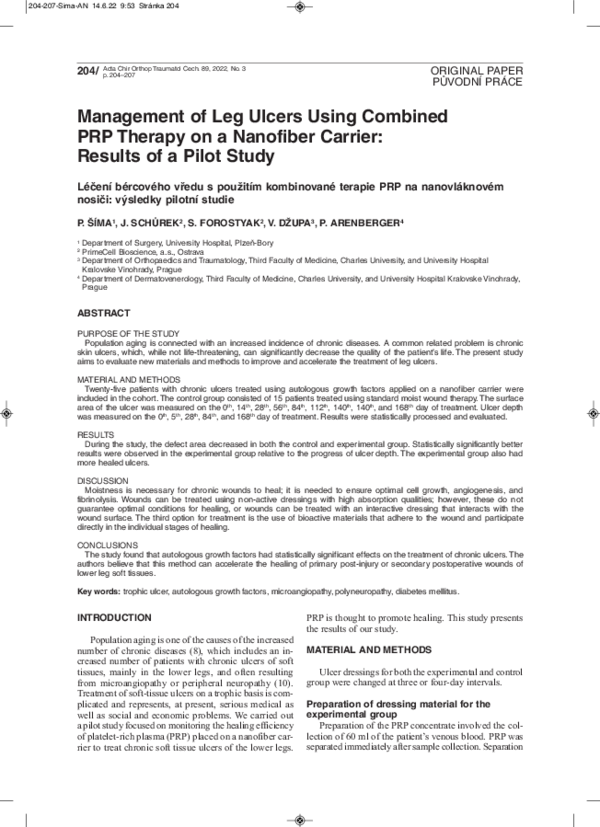 (PDF) Management of Leg Ulcers Using Combined PRP Therapy on a ...