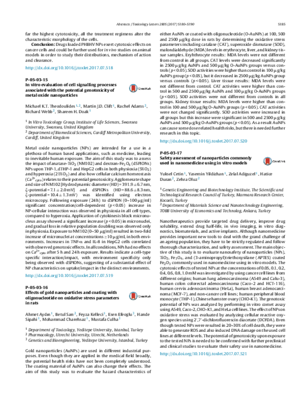 (PDF) Safety assessment of nanoparticles commonly used in nanomedicine ...