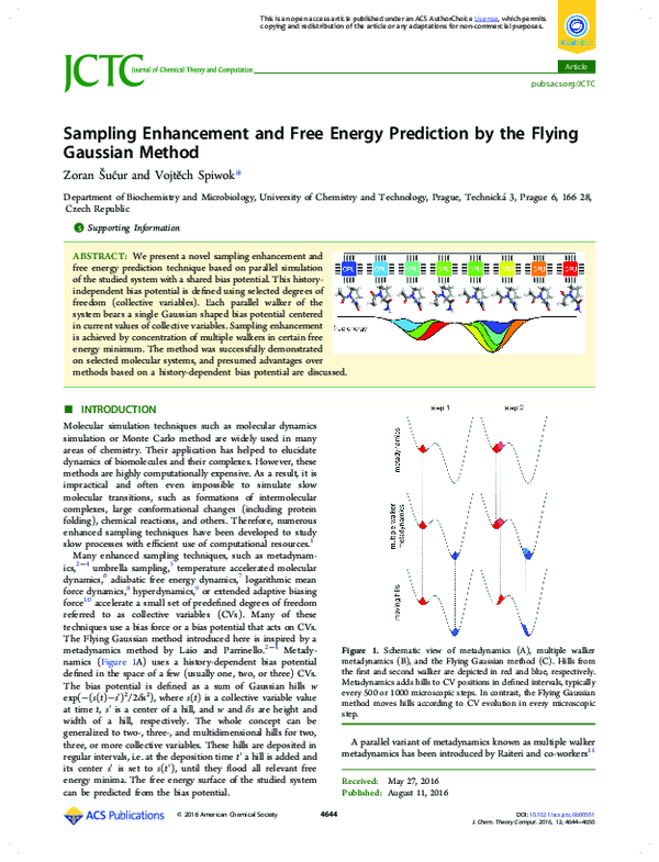 (PDF) Sampling Enhancement and Free Energy Prediction by the Flying Gaussian Method