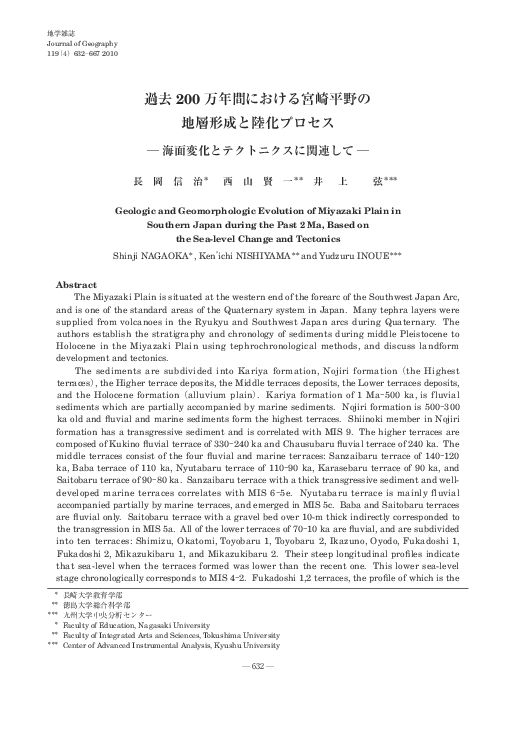 (PDF) Geologic and Geomorphologic Evolution of Miyazaki Plain in ...