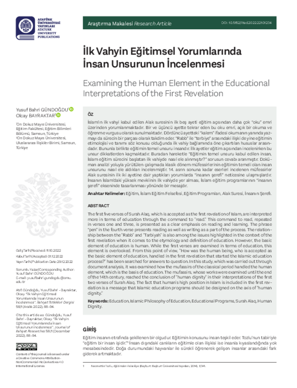 (PDF) Examining the Human Element in the Educational Interpretations of ...