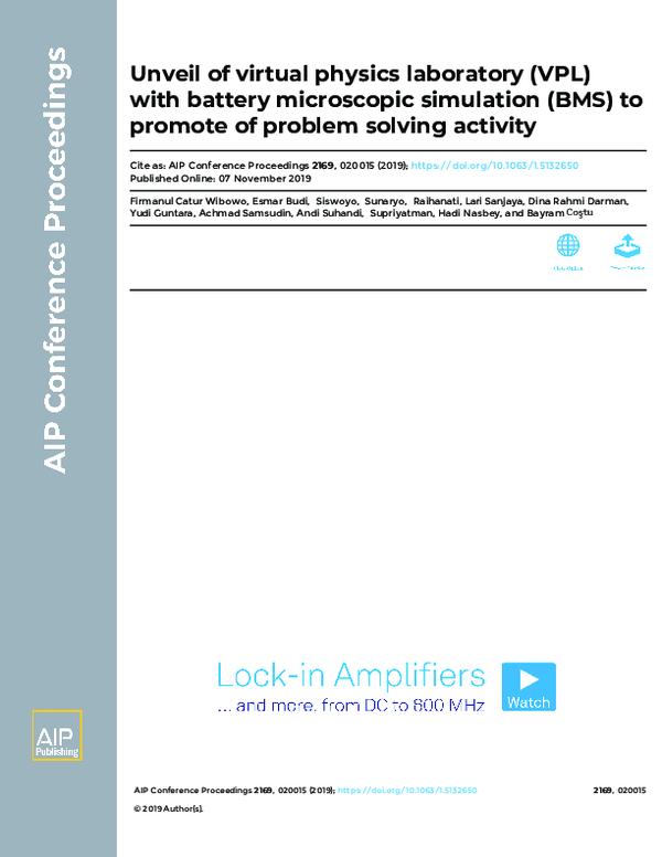 (PDF) Unveil of virtual physics laboratory (VPL) with battery ...