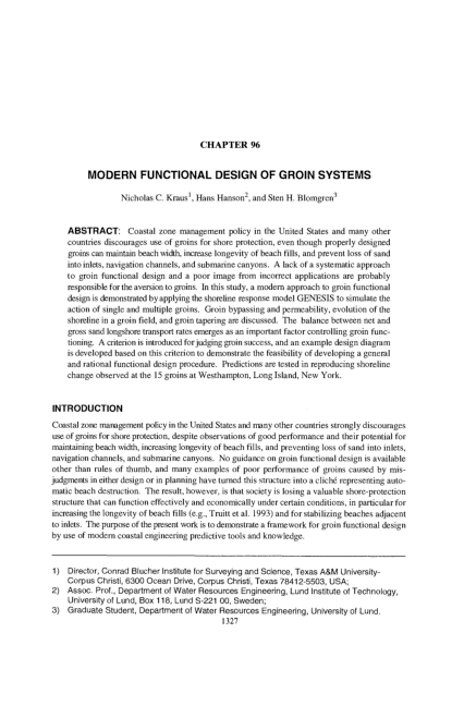 (PDF) Modern Functional Design of Groin Systems
