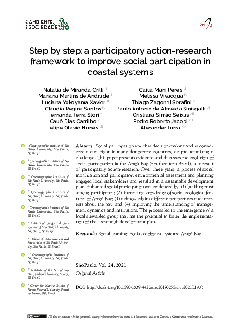 (PDF) Step by step: a participatory action-research framework to ...