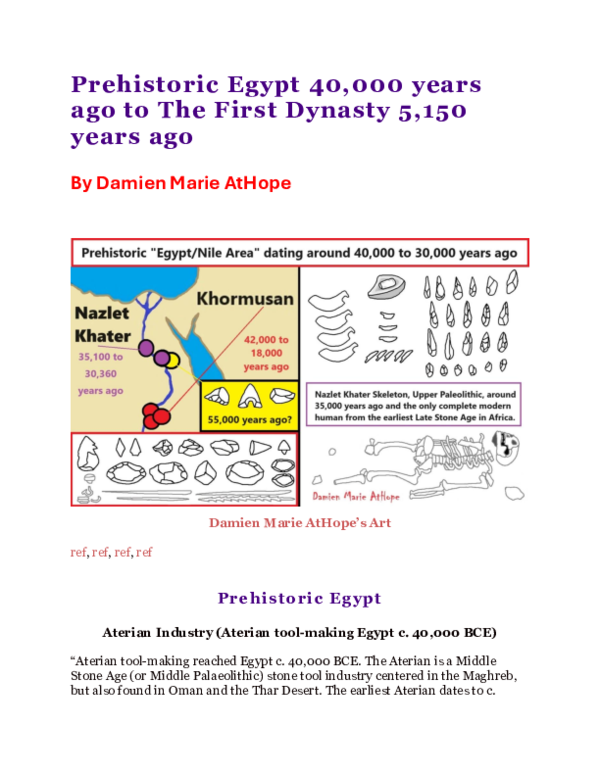 (PDF) Prehistoric Egypt 40,000 years ago to The First Dynasty 5,150 ...