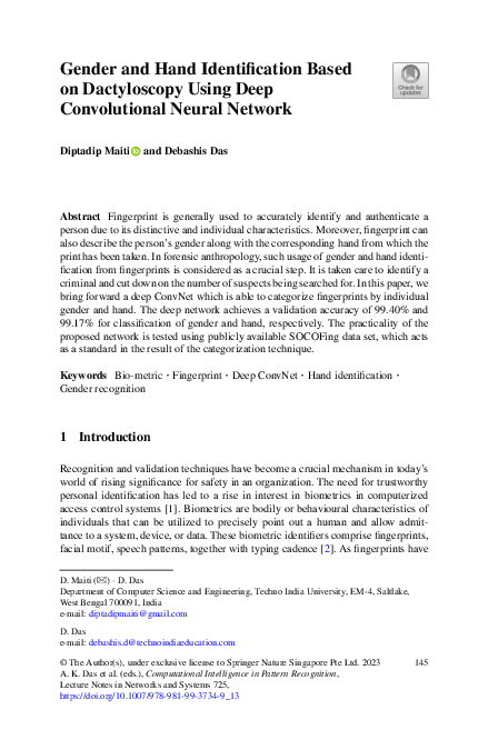 Pdf Gender And Hand Identification Based On Dactyloscopy Using Deep Convolutional Neural Network
