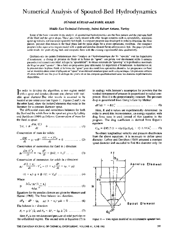 (PDF) Numerical analysis of spouted-bed hydrodynamics