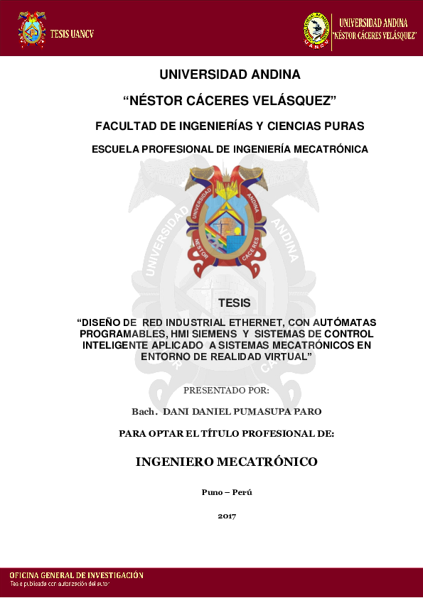 (PDF) “Diseño de red Industrial ethernet, con autómatas programables, HMI SIEMENS y sistemas de ...
