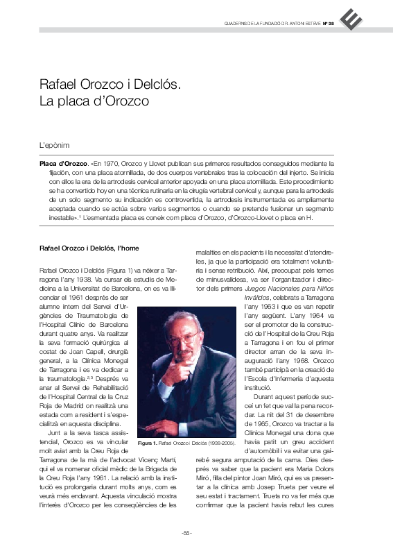 (PDF) Rafael Orozco i Delclós. La placa d’Orozco