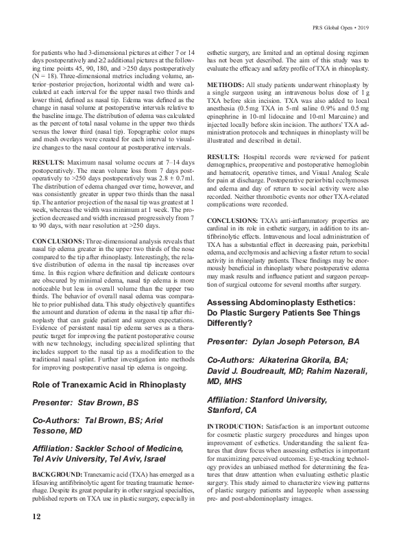 (PDF) Tranexamic Acid Benefits in Rhinoplasty