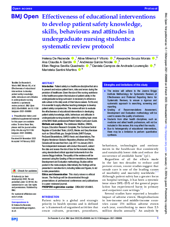 (PDF) Effectiveness of educational interventions to develop patient ...
