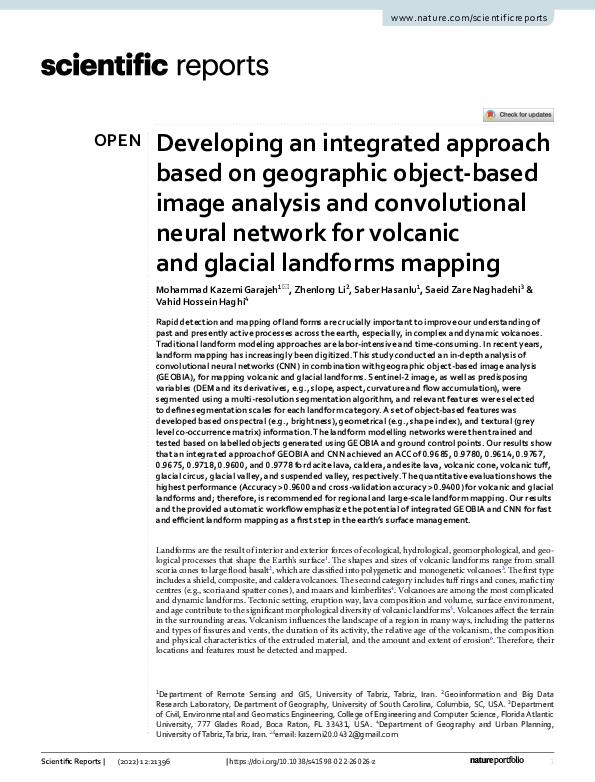 (PDF) Developing an integrated approach based on geographic object-based image analysis and ...