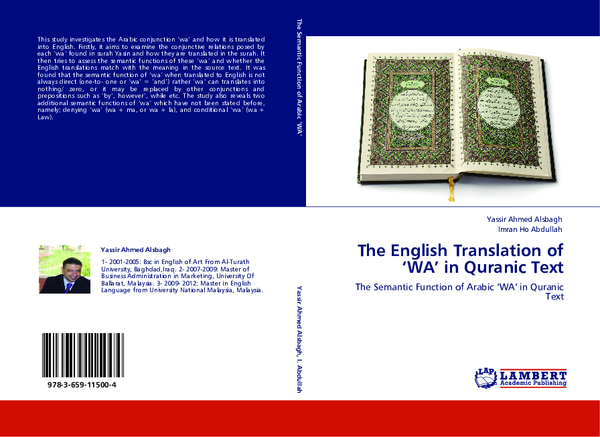 (PDF) The English Translation of Arabic 'WA' Quranic Text The Semantic ...