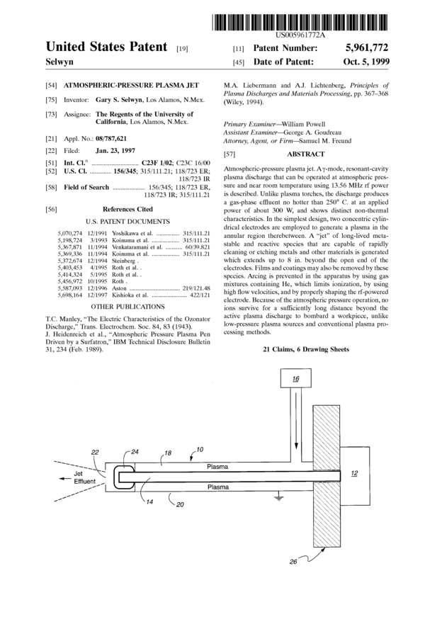 (PDF) Atmospheric-pressure plasma jet
