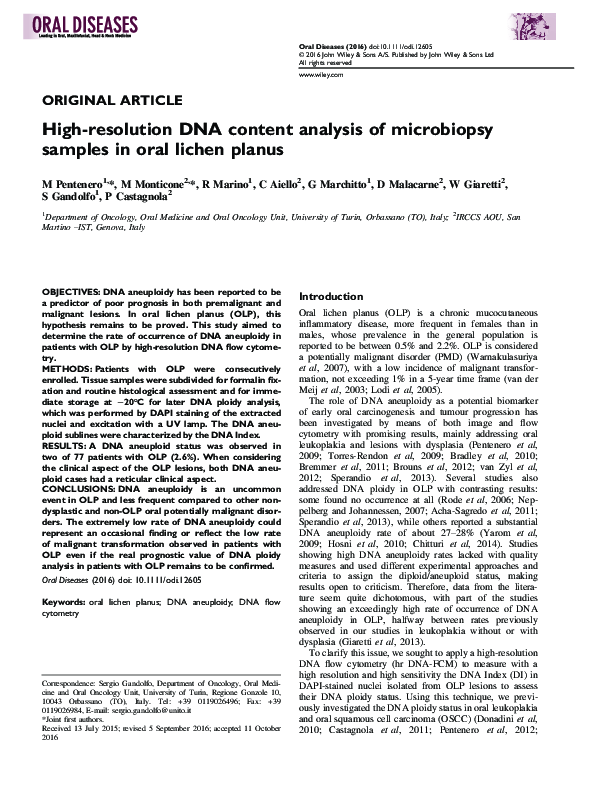 (PDF) High‐resolution DNA content analysis of microbiopsy samples in ...